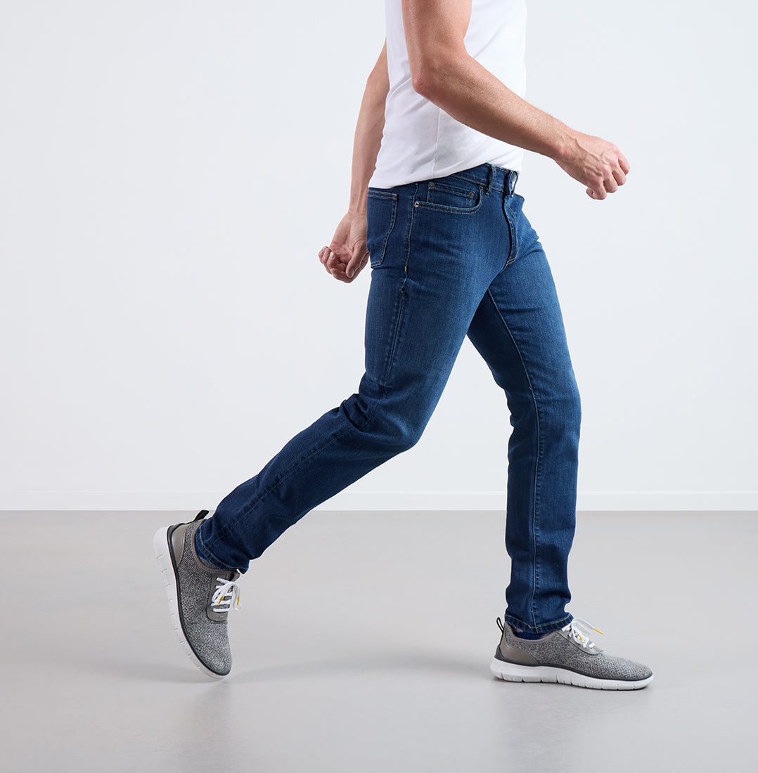 Medium Blue Wash Men’s Slim Fit Blue Jeans | Bluffworks