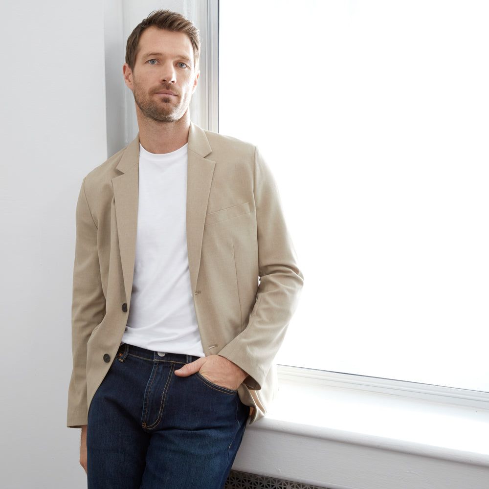 Hopsack Sport Coat — Sandstone | Bluffworks