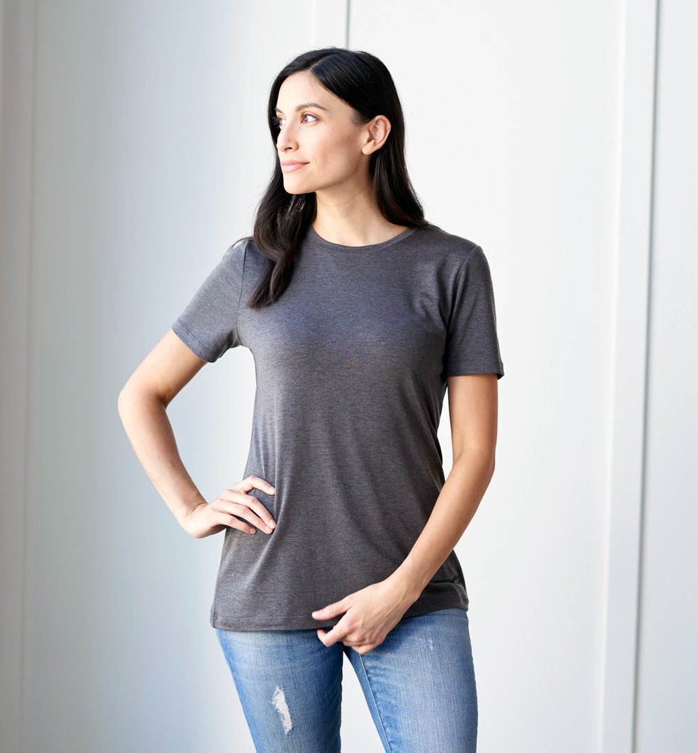 Threshold Crew Neck T-Shirt Women’s — Hurricane Grey | Bluffworks